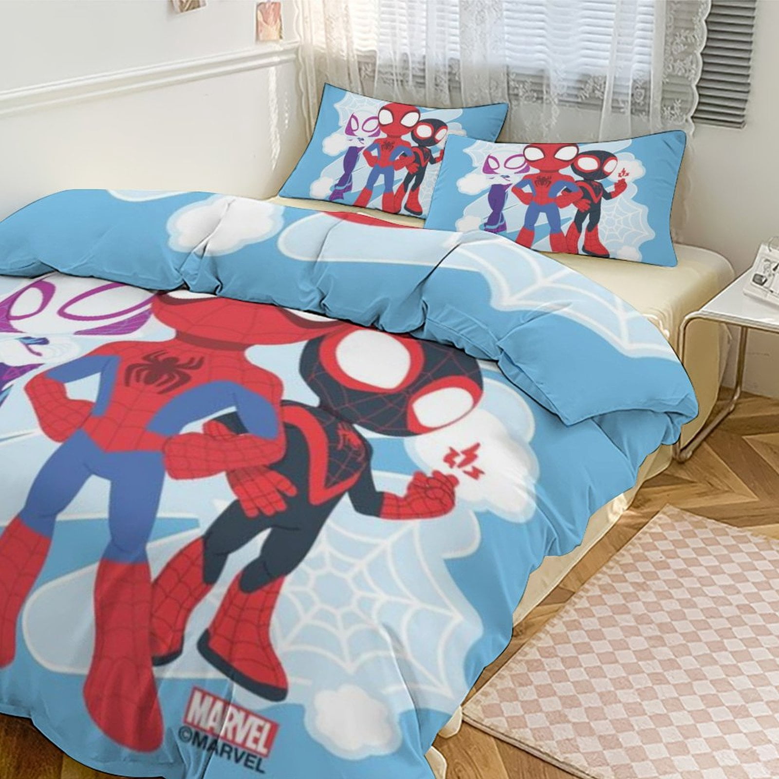 Cartoon & Anime Spider Man Bedding Comforter Set For Teenagers & Kids ...