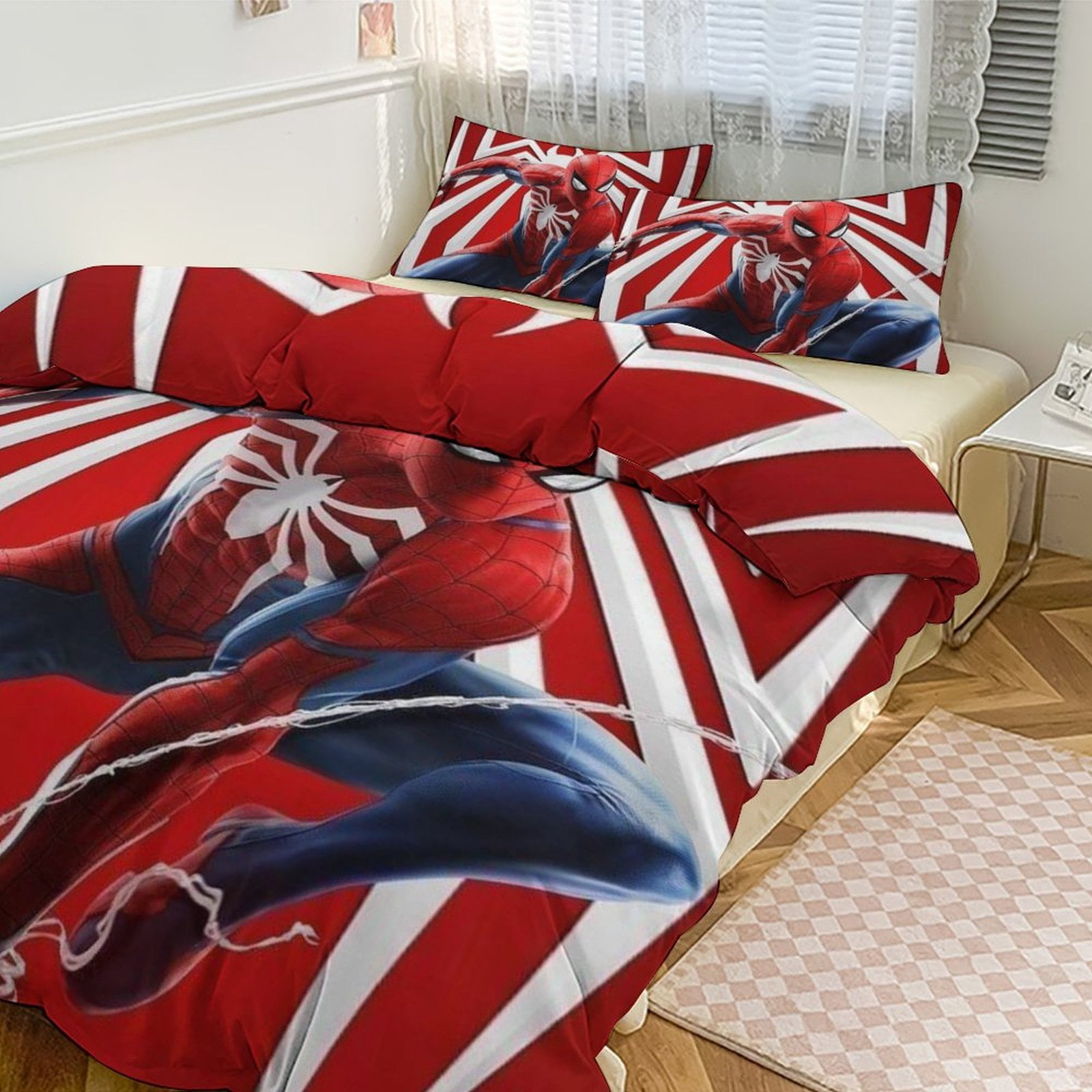 Cartoon & Anime Spider Man Bedding Comforter Set For Teenagers & Kids ...