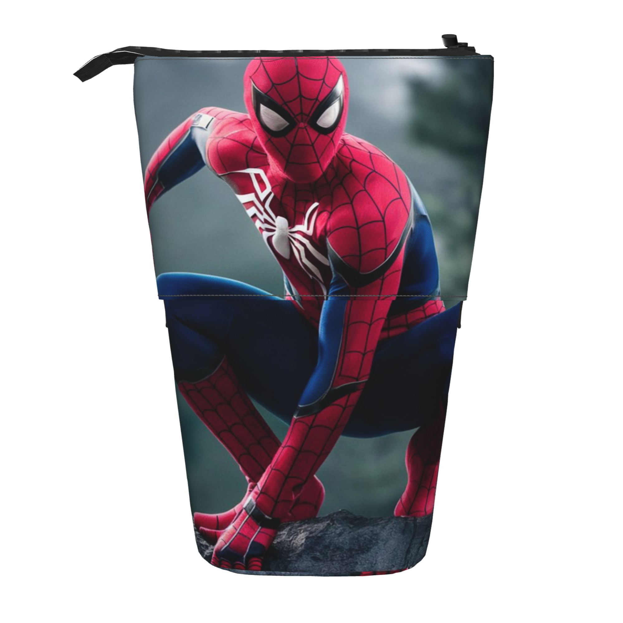 Cartoon Anime Spider Man Telescopic Pencil Pouch Standing Pen Holder ...