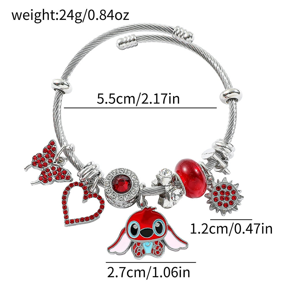 Cartoon Anime Stitch Bracelet Star Baby Adjustable Diamond Bracelet ...