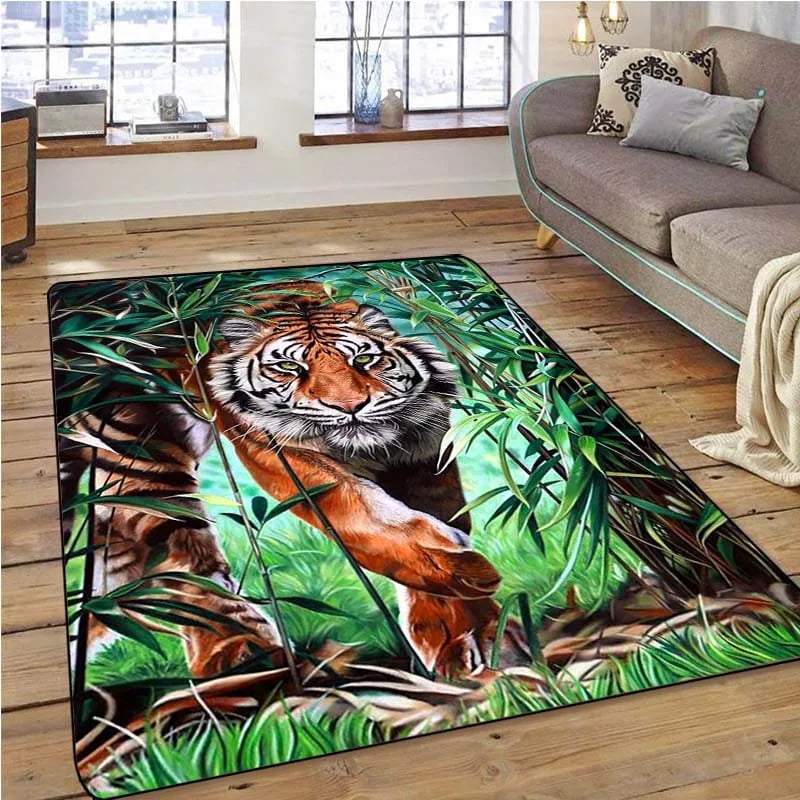 Cartoon Anime Tiger Carpet Living Room Bathroom Mat Creative Doormat ...