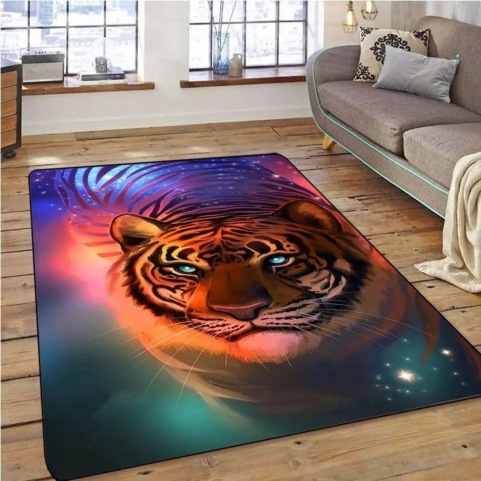 Cartoon Anime Tiger Carpet Living Room Bathroom Mat Creative Doormat ...
