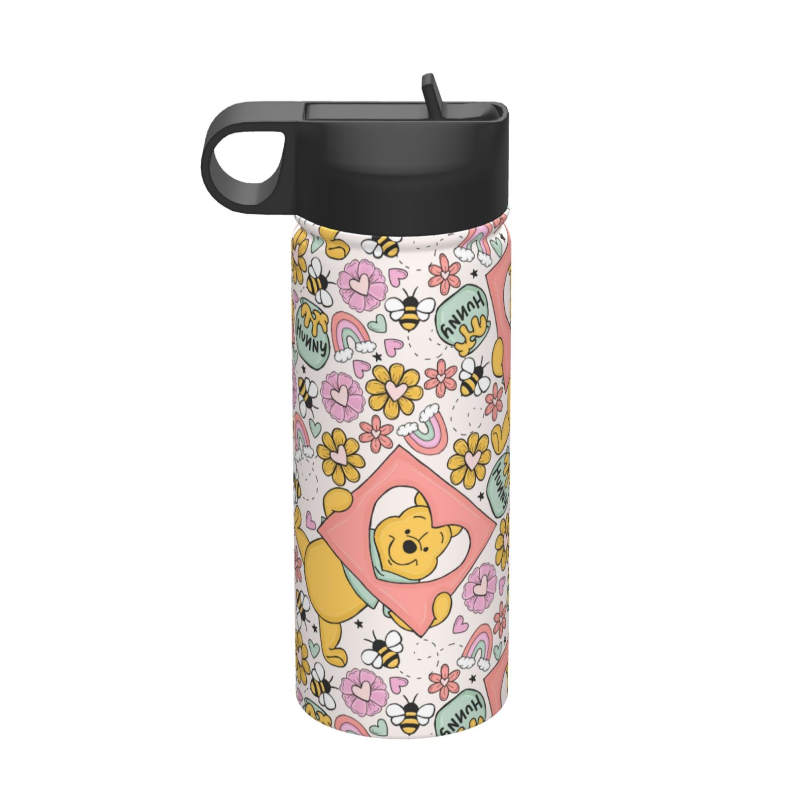 Cartoon Anime Winnie The Pooh 18oz Insulated Stainless Steel Wide Mouth ...