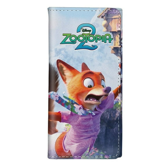 Cartoon Anime Zootopia Long Travel Wallet, Unisex Tri-Fold Snap Closure ...