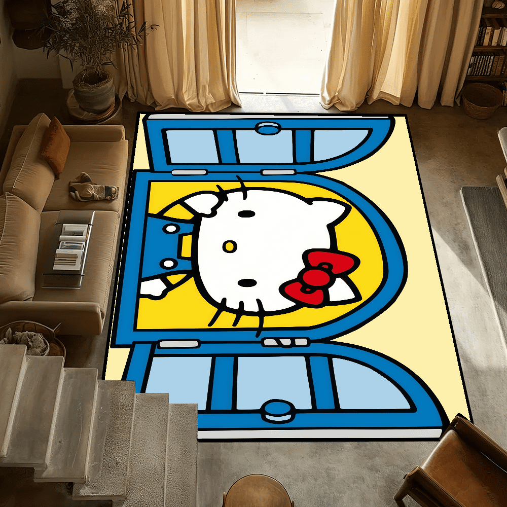 Cartoon Anti-Slip Kitchen Kuromi Hello Kitty Bedroom funny Sanrio Rug ...