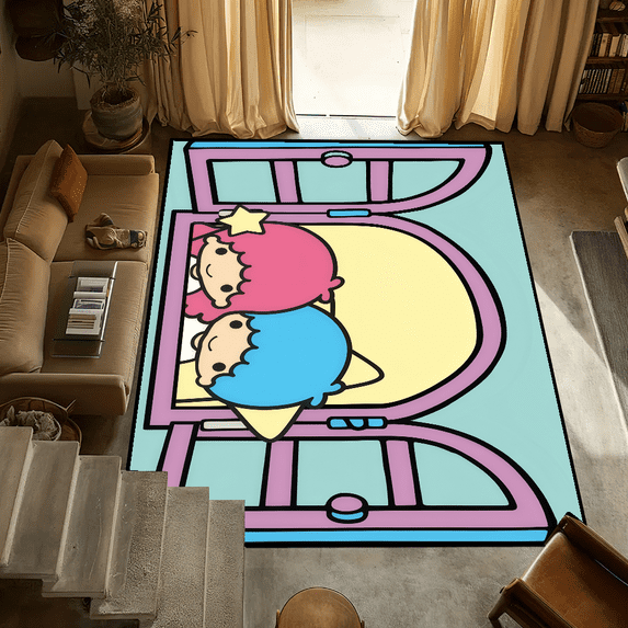 Cartoon Anti-Slip Kitchen Kuromi Hello Kitty Bedroom funny Sanrio Rug ...