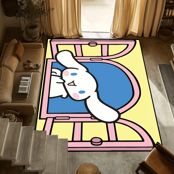 Cartoon Anti-Slip Kitchen Kuromi Hello Kitty Bedroom funny Sanrio Rug ...
