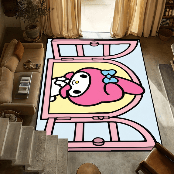 Cartoon Anti-Slip Kitchen Kuromi Hello Kitty Bedroom funny Sanrio Rug ...