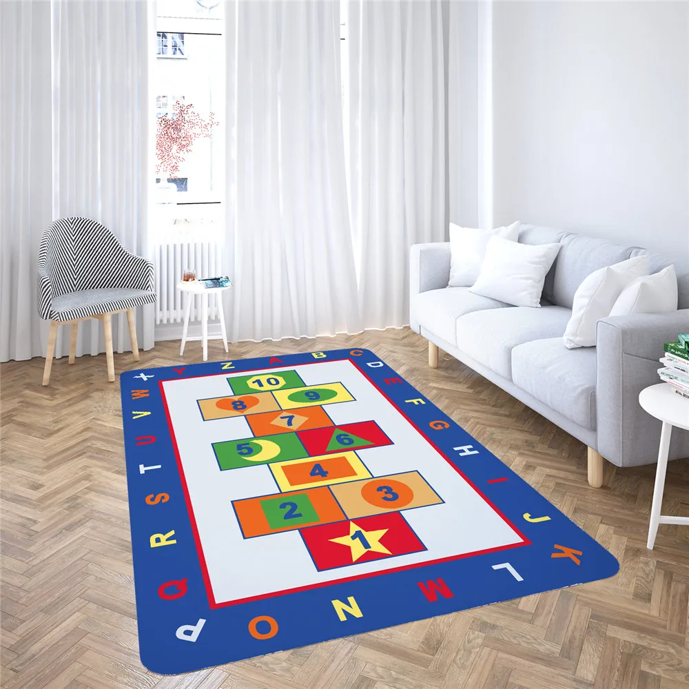 Cartoon Area Rugs Play Mat Non-slip Carpet for Home Living Room Bedroom ...