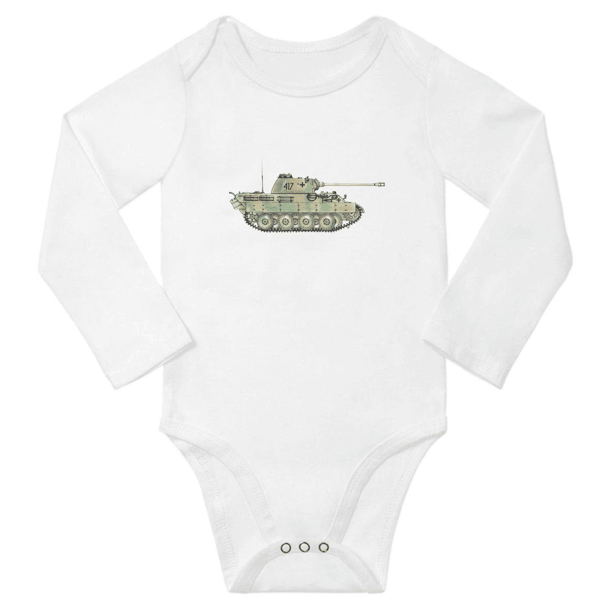 Cartoon Army Tank Cute Baby Long Sleeve Jumpsuits Boy Girl Clothes ...
