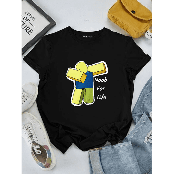 Cartoon Art Noob For Life Dab Drawing Funny Gamer Graphic Print Art ...