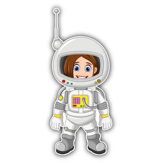 Cartoon Astronaut Sticker Phone Decal Water Bottle Stickers Car Decals ...