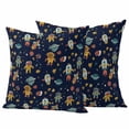 Cartoon Astronauts Outdoor Pillow Covers Set of 2 Cute Rockets ...
