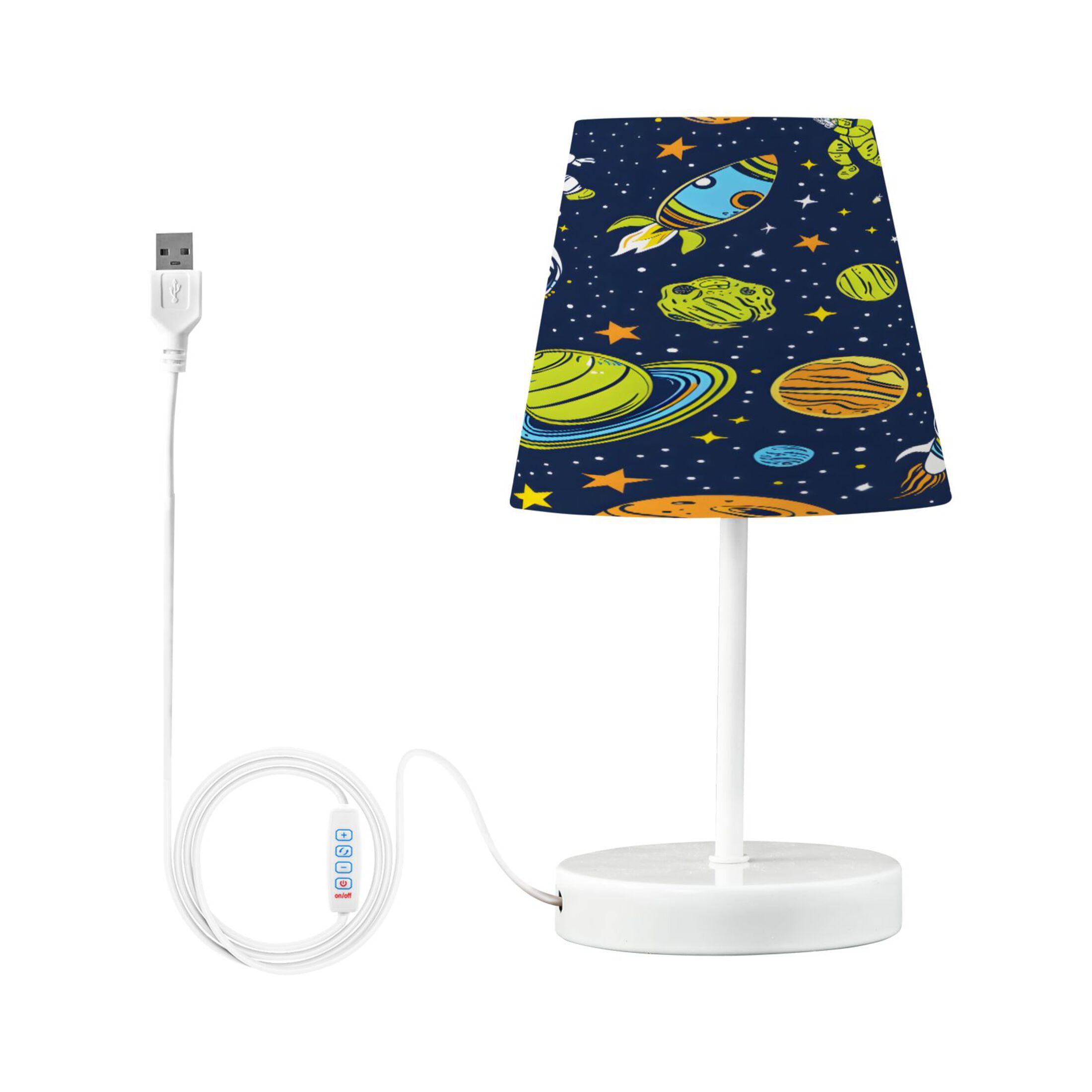 Cartoon Astronauts Planet Space Desk Lamp LED Table Nightstand Lamps ...