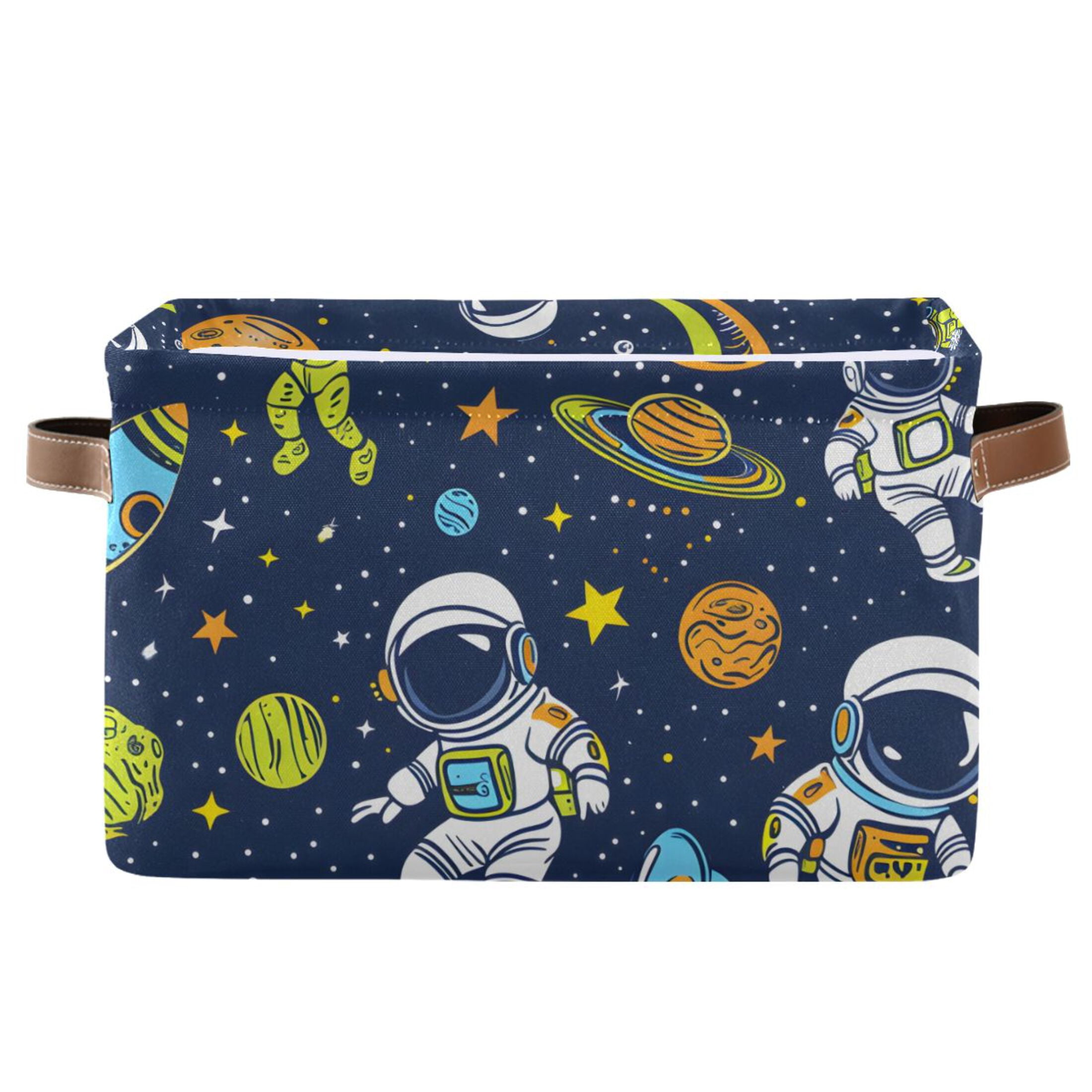 Cartoon Astronauts Space Universe Storage Basket Large Foldable Storage ...