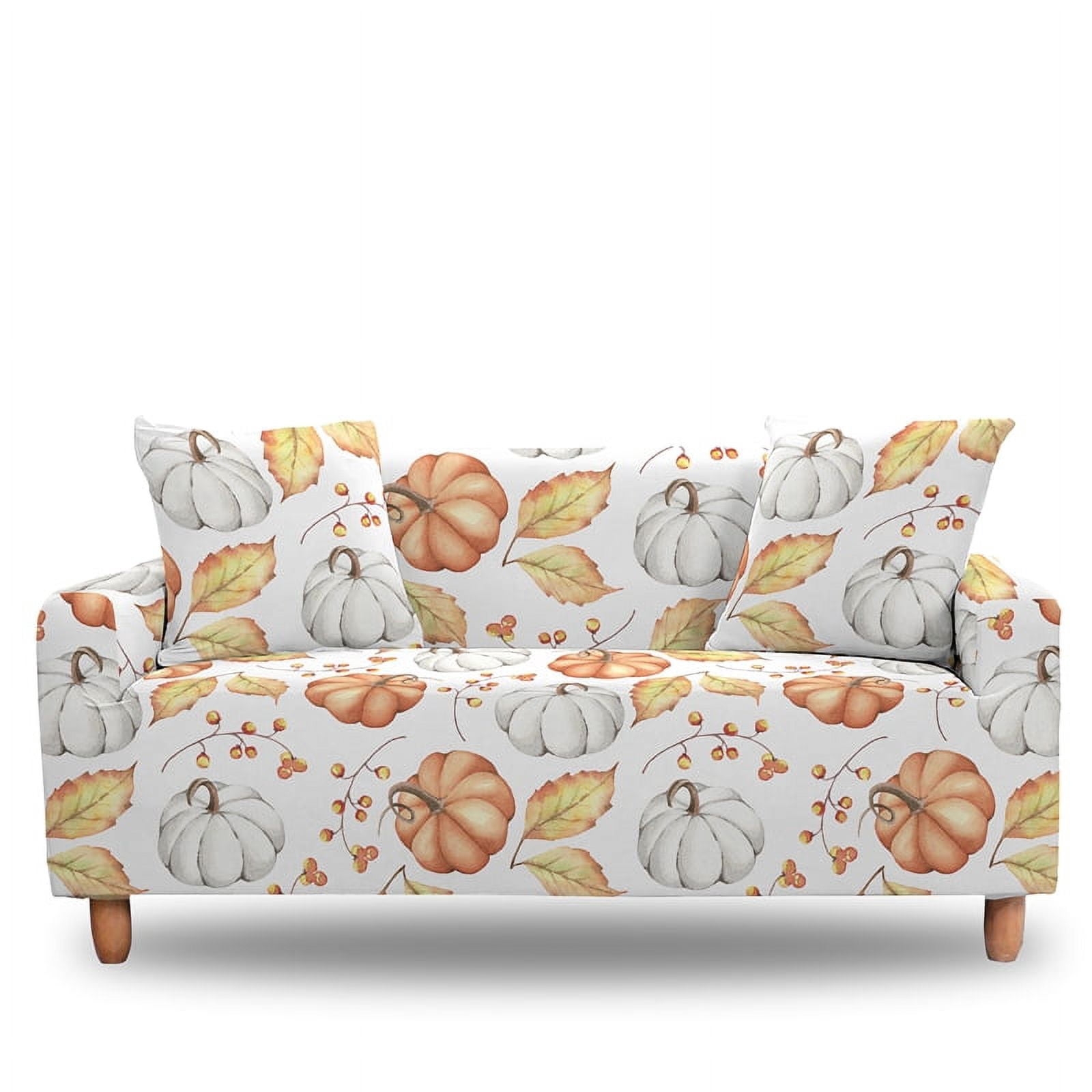 Cartoon Autumn Leaf Elastic Sofa Cover Stretch Couch Covers For Living ...