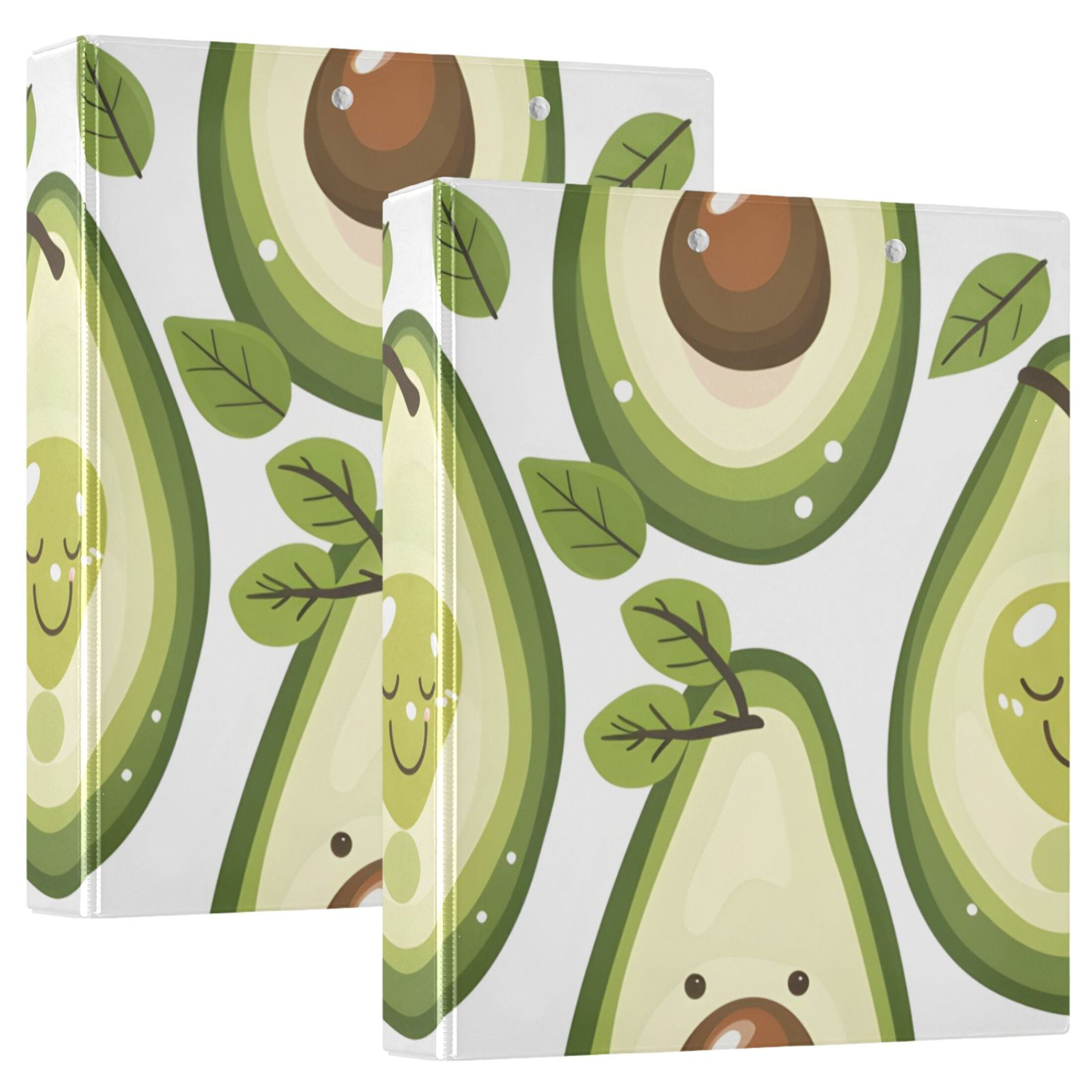 Cartoon Avocado Fruit 3 Ring Binders 1.5 inch Hardcover File Folders ...