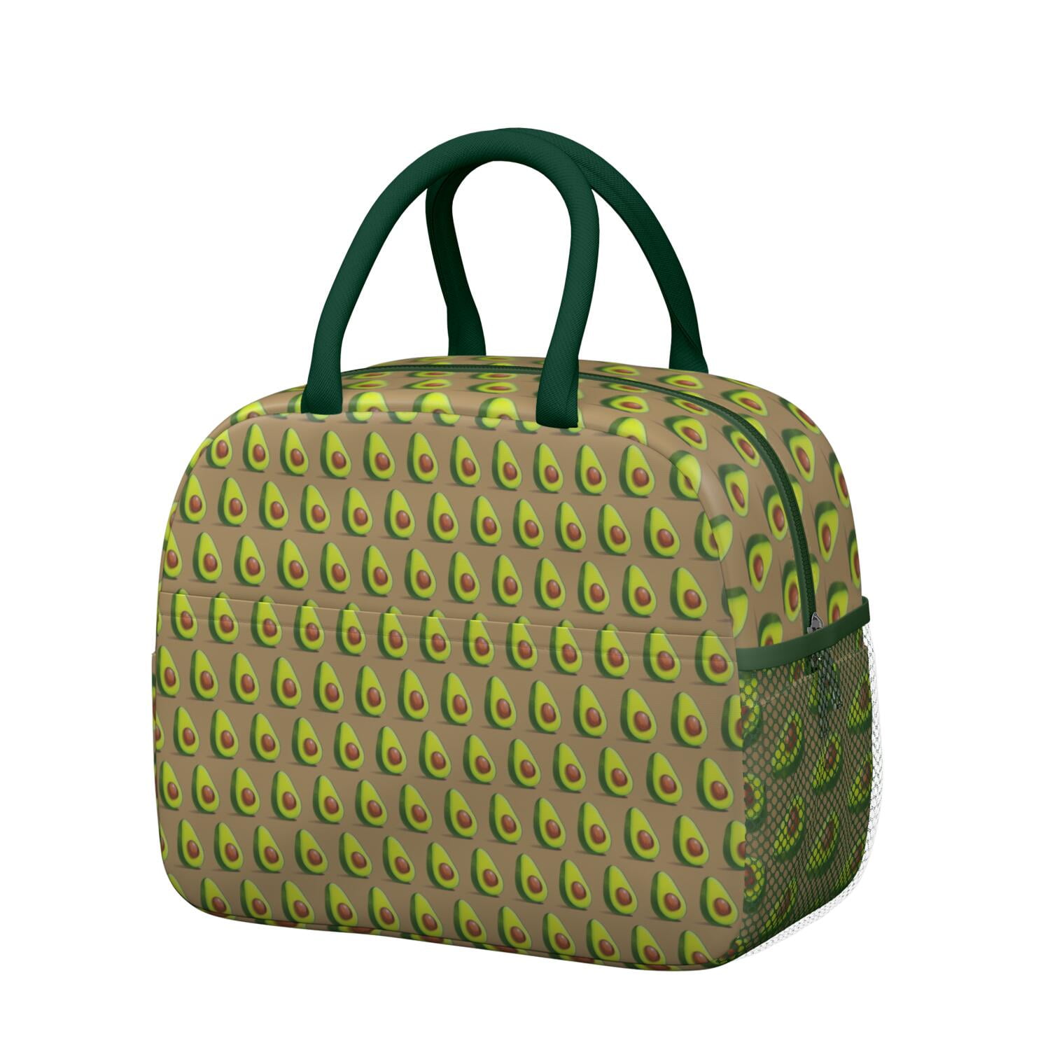 Cartoon Avocado Insulated Lunch Tote Reusable Thermal Cooler Bag for ...
