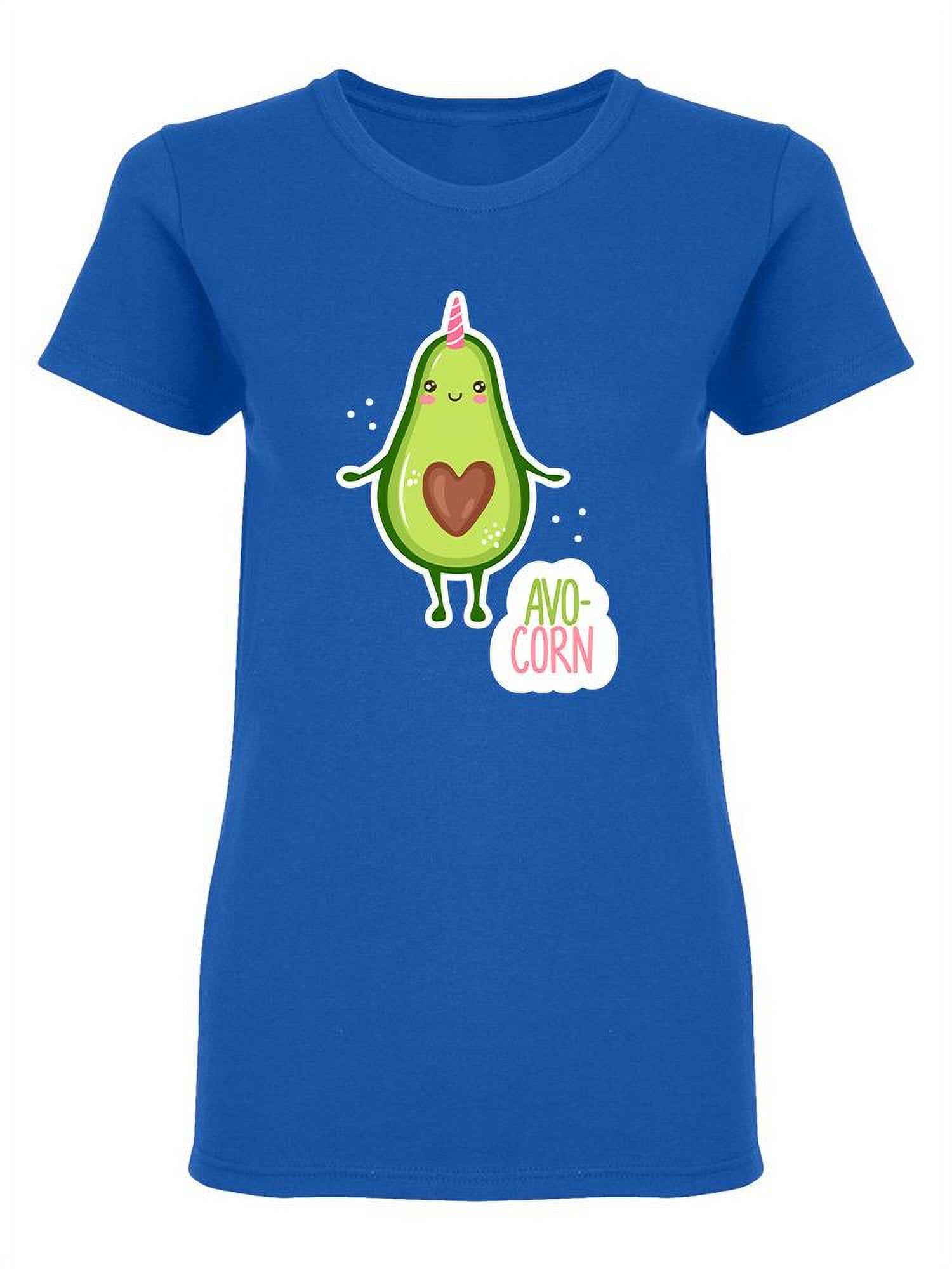 Cartoon Avocado Unicorn Design Shaped T-Shirt Women -Image by ...