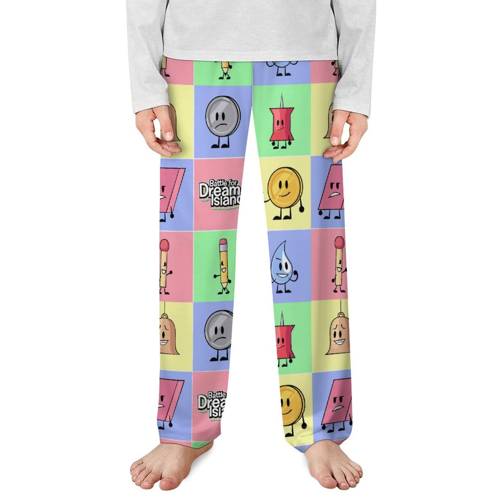 Cartoon BFDI Battle For Dream Island Children's Pajamas Cozy Lounge ...
