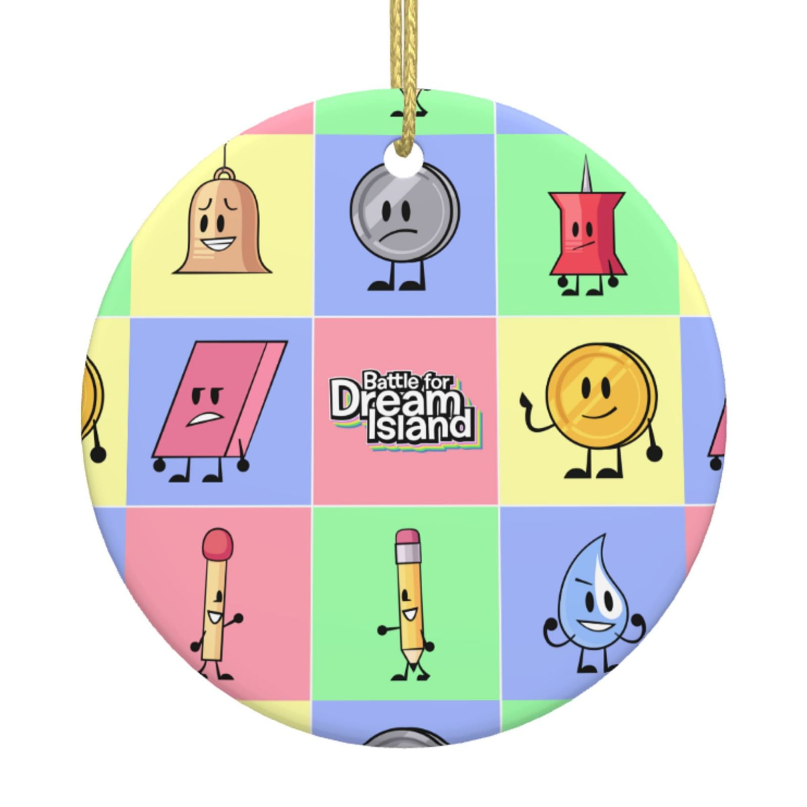 Cartoon BFDI Battle For Dream Island Christmas Tree Hanging Ornaments ...