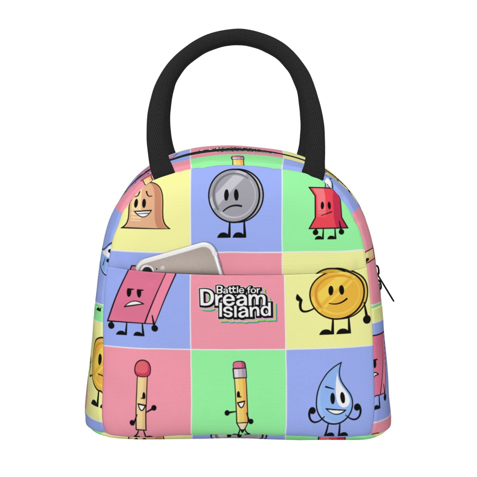 Cartoon BFDI Battle For Dream Island Portable Lunch Bag Insulation Meal ...