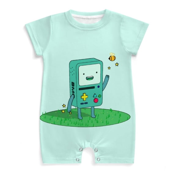 Cartoon BMO Adventure Time Baby One-Piece Rompers Summer Short Sleeve ...