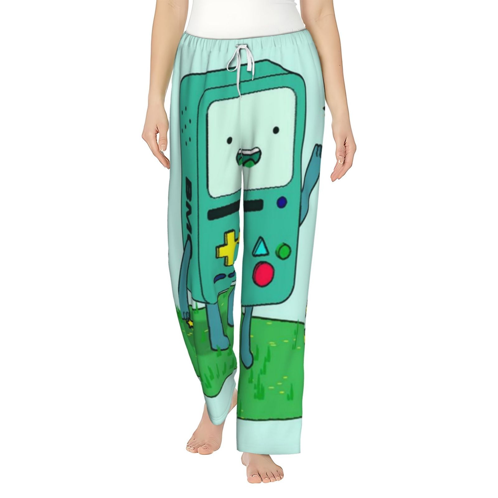 Cartoon BMO Adventure Time Women's Pajama Pants Lounge Daily Novelty ...