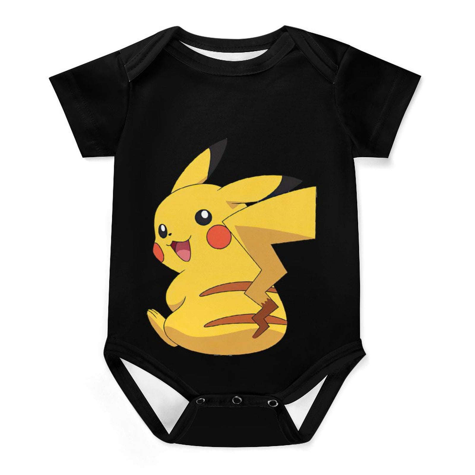 Cartoon Baby Boys&Girls Pokemon Cartoon Short Sleeves Newborn Black ...