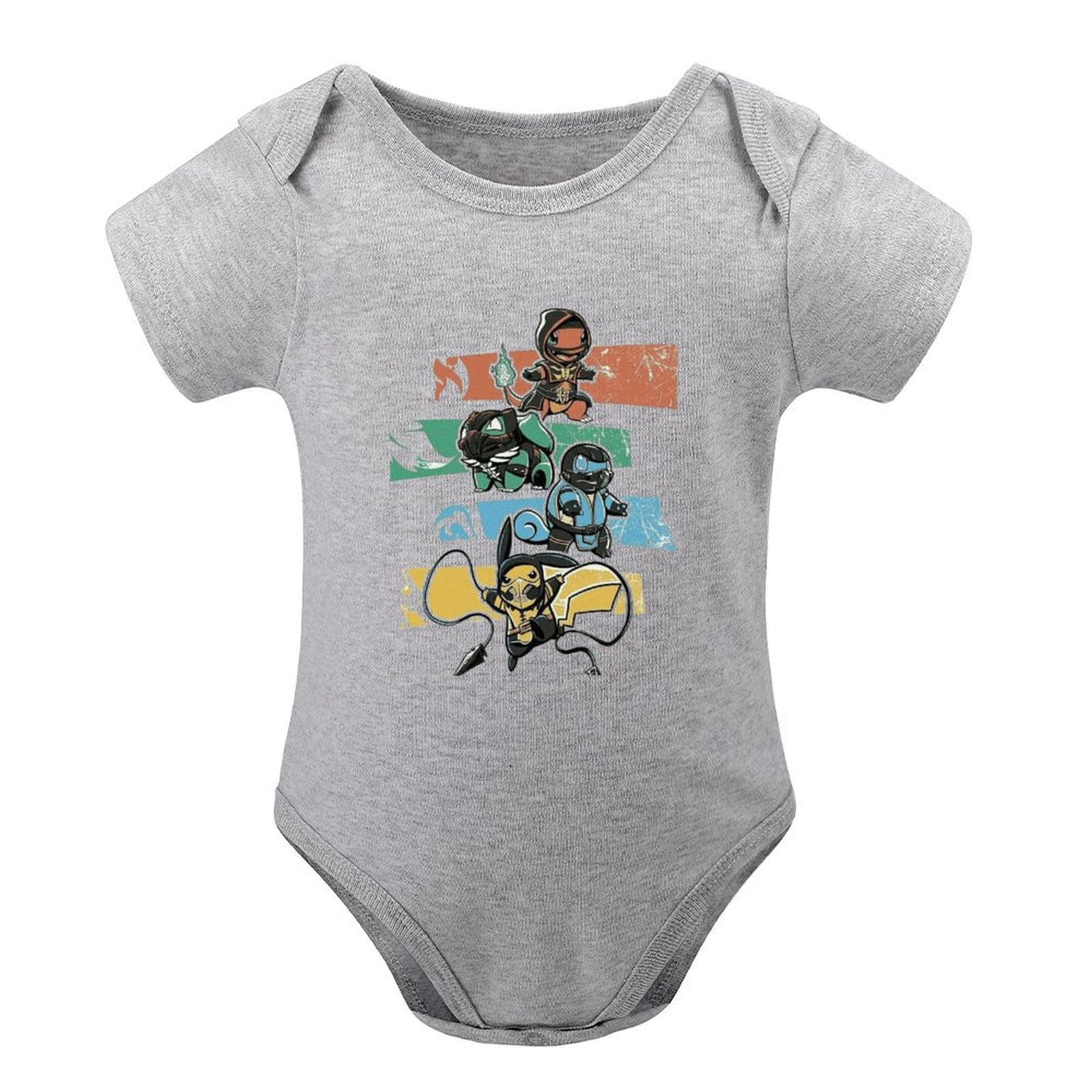 Cartoon Baby Boys Girls Pokemon Short Sleeves Onesie Bodysuits Newborn ...