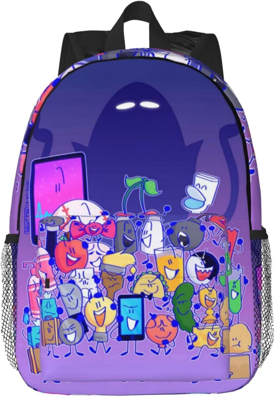 Cartoon Backapck Casual Canvas Bag 15in Battle Anime for Bfdi Backpack ...