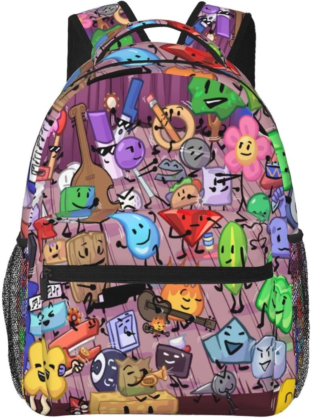 Cartoon Backapck Casual Canvas Bag 3D Print Battle Anime for Bfdi ...