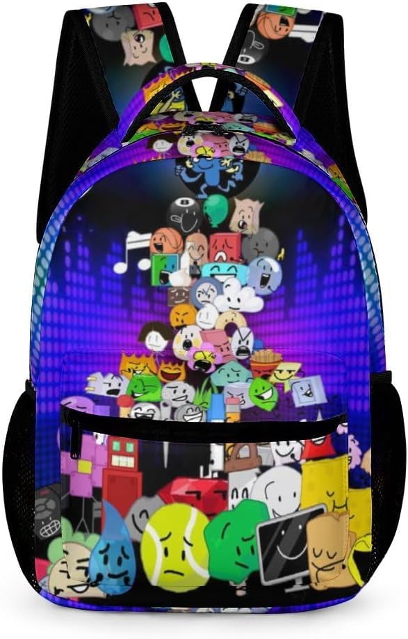 Cartoon Backapck Casual Canvas Bag 3D Print Battle Anime for Bfdi ...