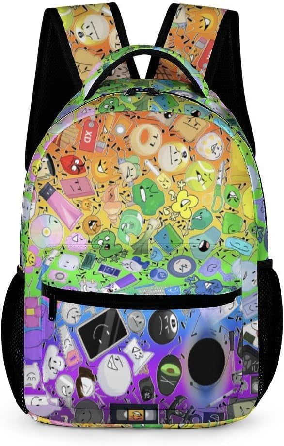Cartoon Backapck Casual Canvas Bag 3D Print Battle Anime for Bfdi ...