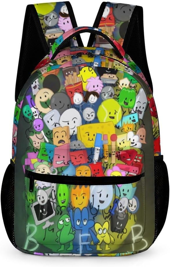 Cartoon Backapck Casual Canvas Bag 3D Print Battle Anime for Bfdi ...