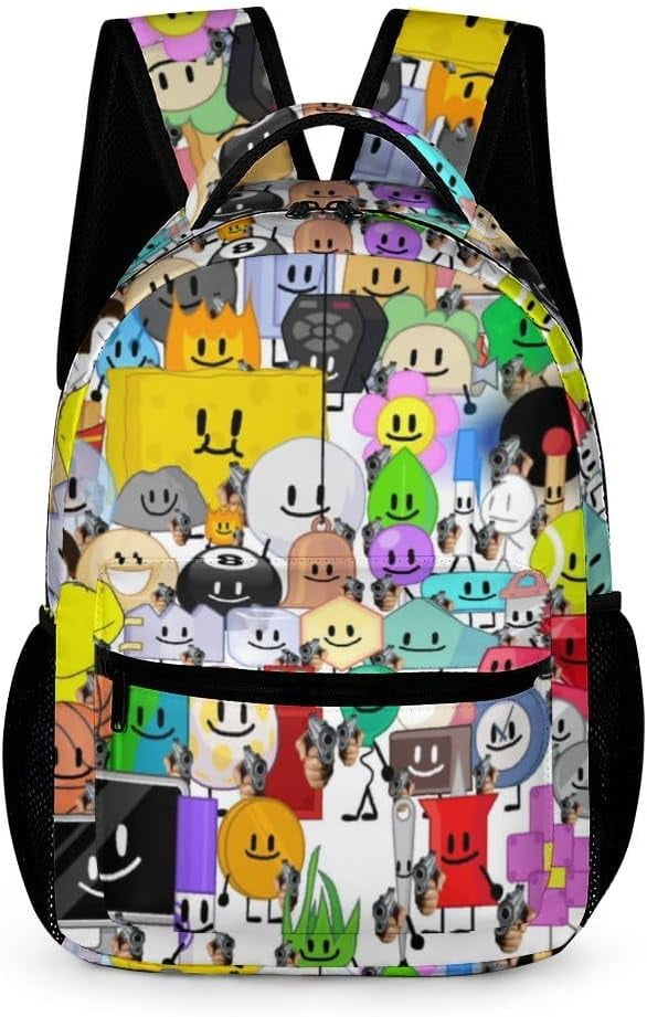 Cartoon Backapck Casual Canvas Bag 3D Print Battle Anime for Bfdi ...