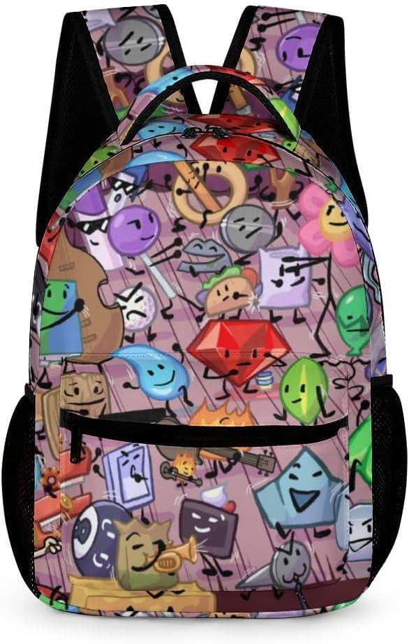Cartoon Backapck Casual Canvas Bag 3D Print Battle Anime for Bfdi ...