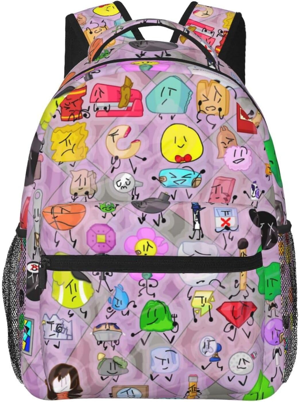 Cartoon Backapck Casual Canvas Bag 3D Print Battle Anime for Bfdi ...