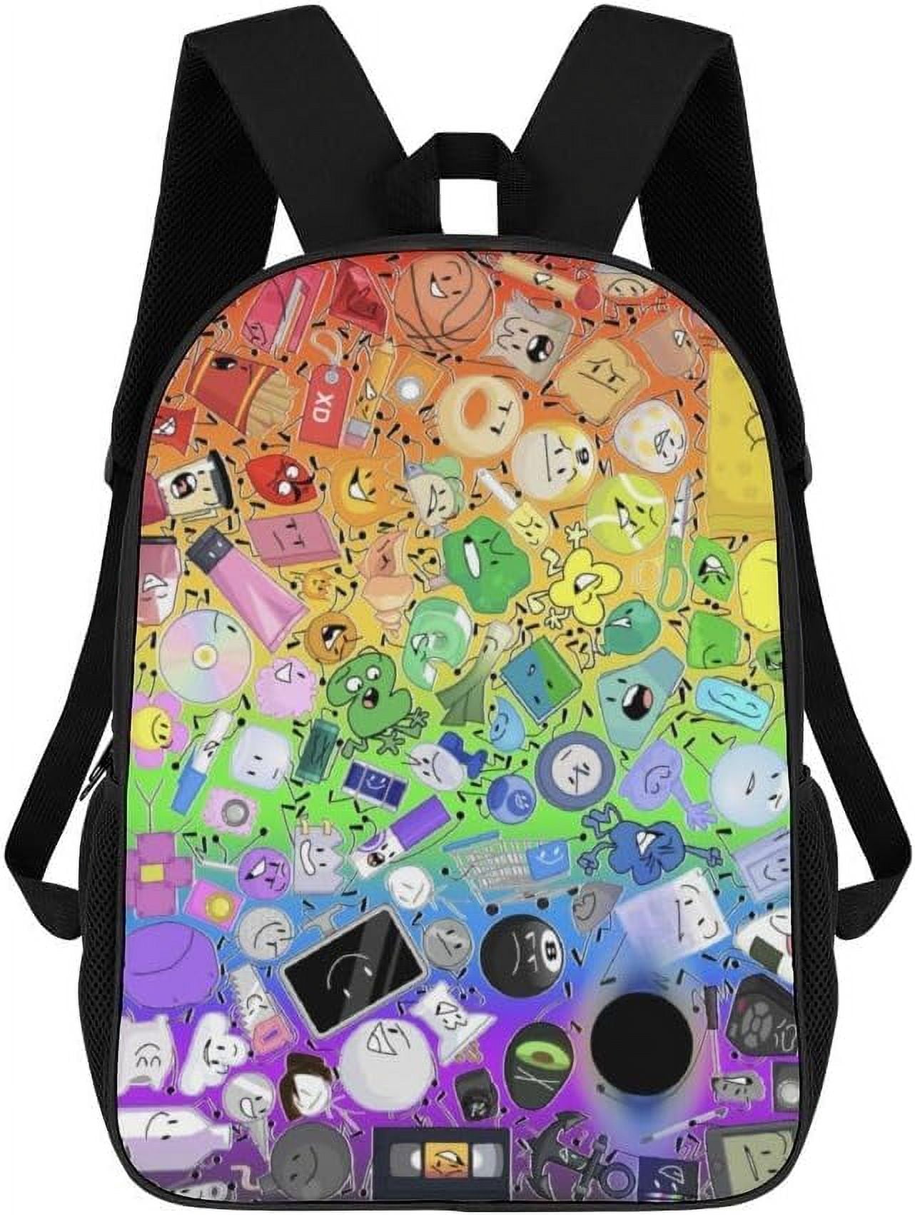 Cartoon Backapck Multifunction Casual Canvas Bag Battle Anime for Bfdi ...