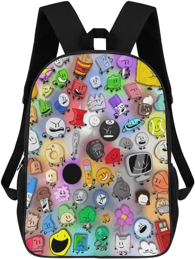 Cartoon Backapck Multifunction Casual Canvas Bag Battle Anime for Bfdi ...
