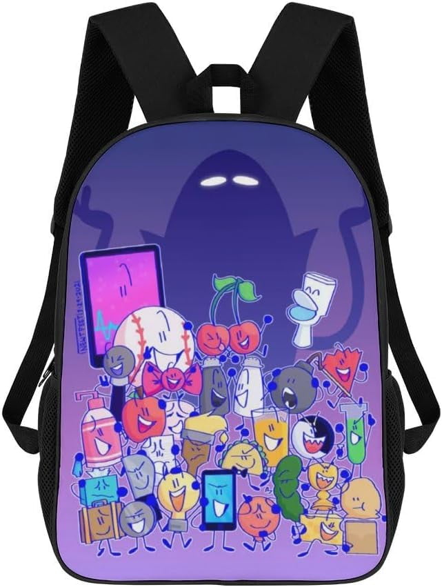 Cartoon Backapck Multifunction Casual Canvas Bag Battle Anime for Bfdi ...