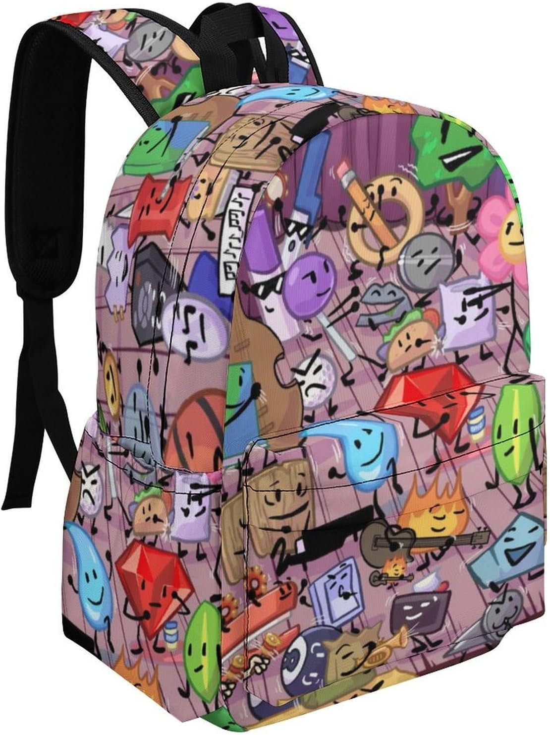 Cartoon Backapck Multifunction Casual Canvas Bag Battle Anime for Bfdi ...