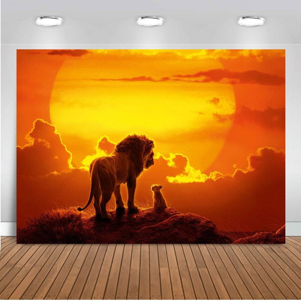 Cartoon Backdrop of Lion King Fan's Photography Background for 1st Birthday Party Kids Children ...