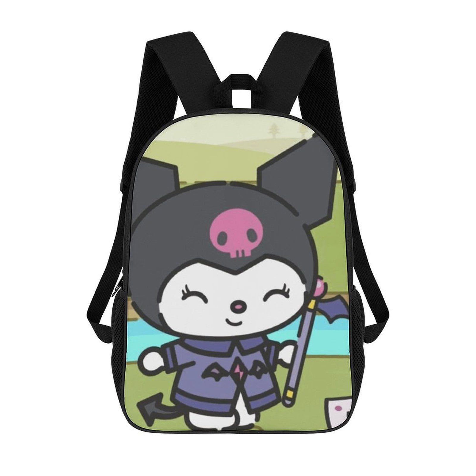 Cartoon Backpack Kuromi Anime Peripheral Black Computer Bag Comic ...