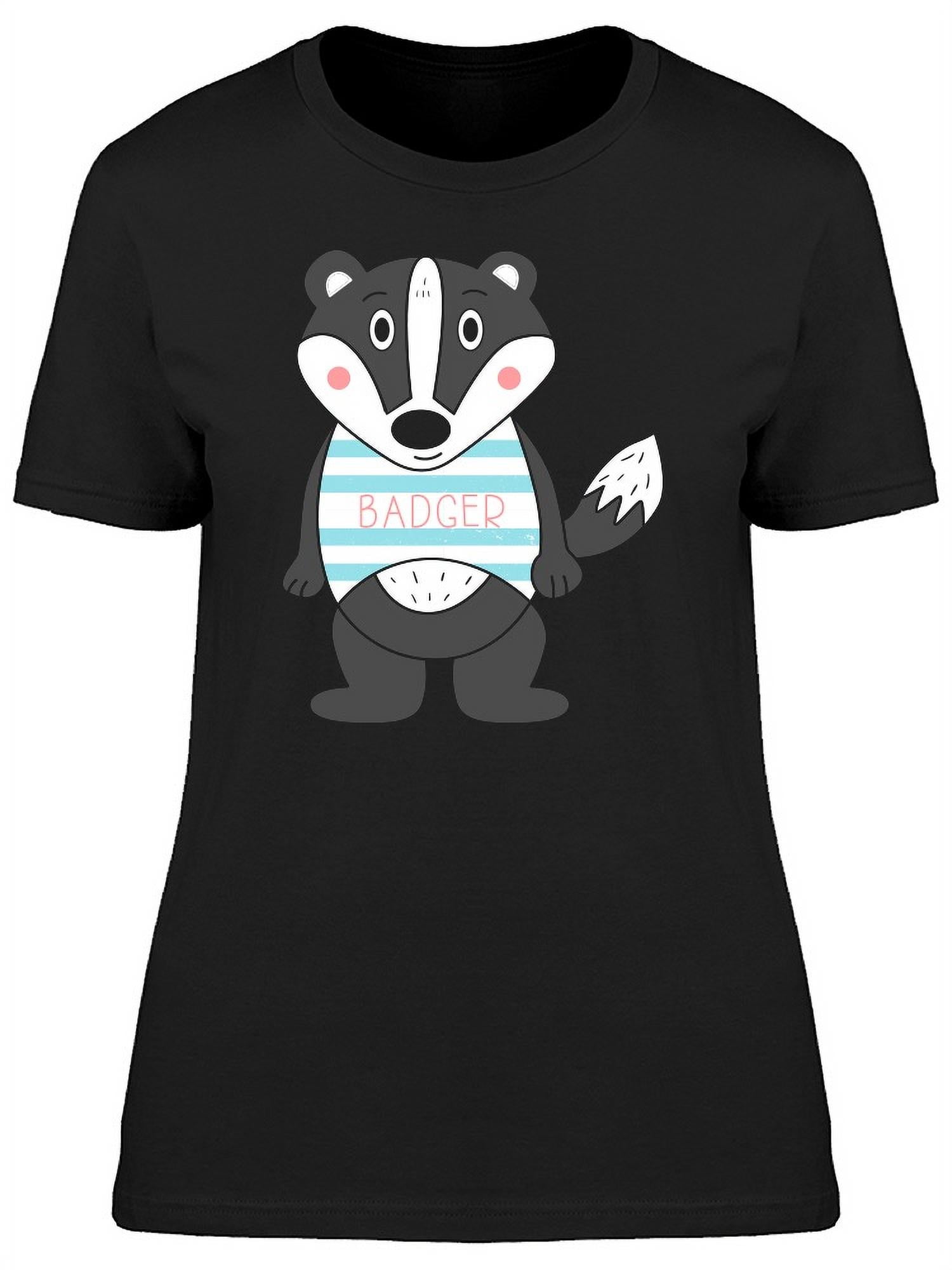 Cartoon Badger With A Shirt T-Shirt Women -Image by Shutterstock ...