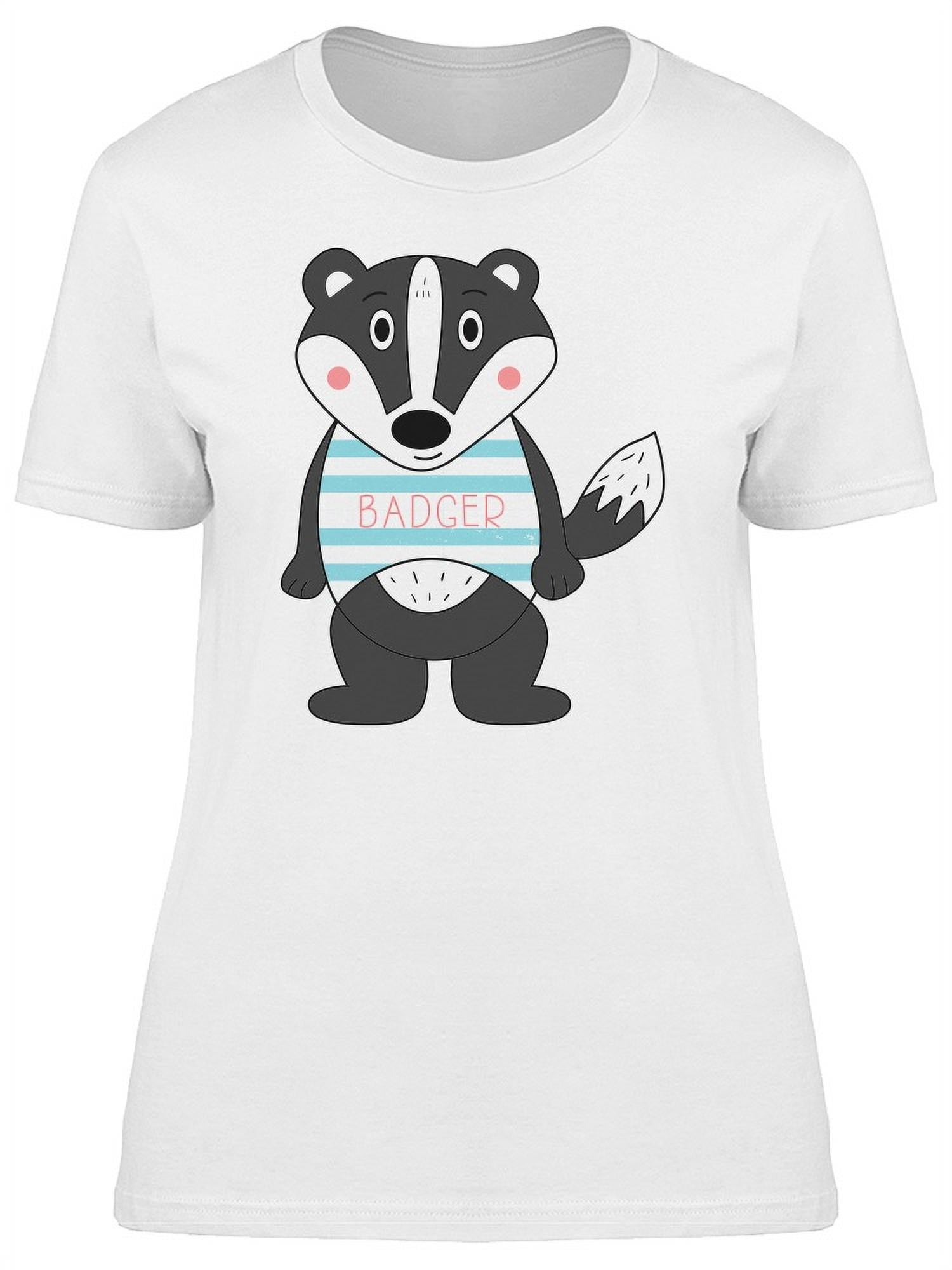 Cartoon Badger With A Shirt T-Shirt Women -Image by Shutterstock ...