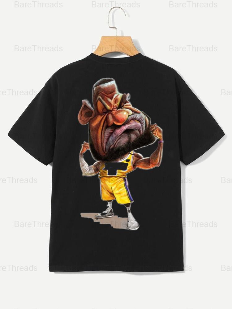 Cartoon Basketball Player T-Shirt (Caricature) , For Men/Women,Up to ...