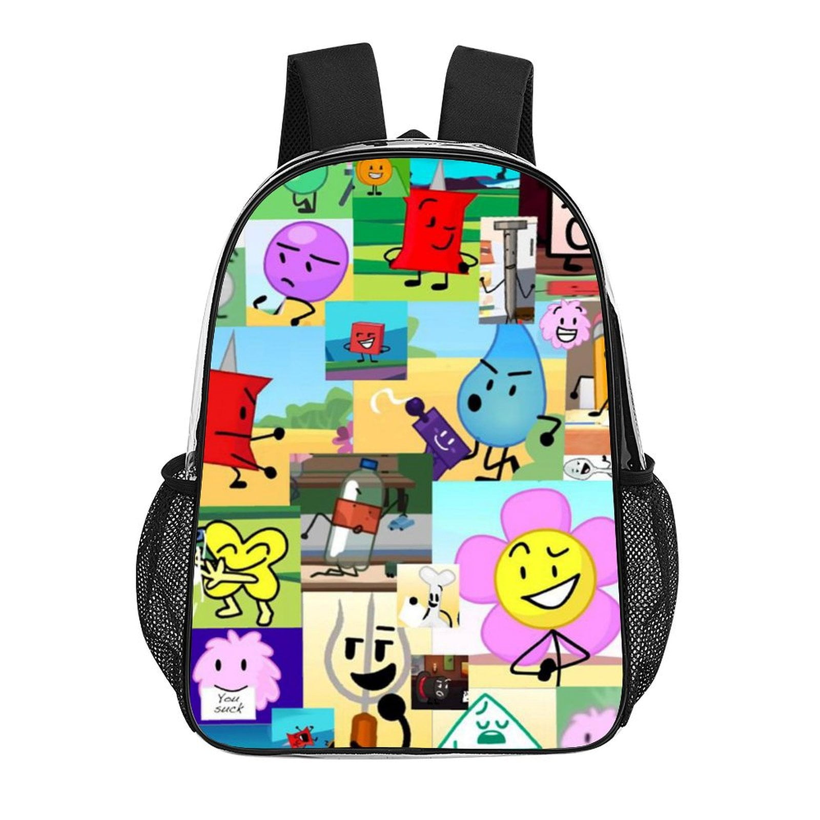 Cartoon Battle For Dream Island BFDI Clear Backpack Large Capacity ...