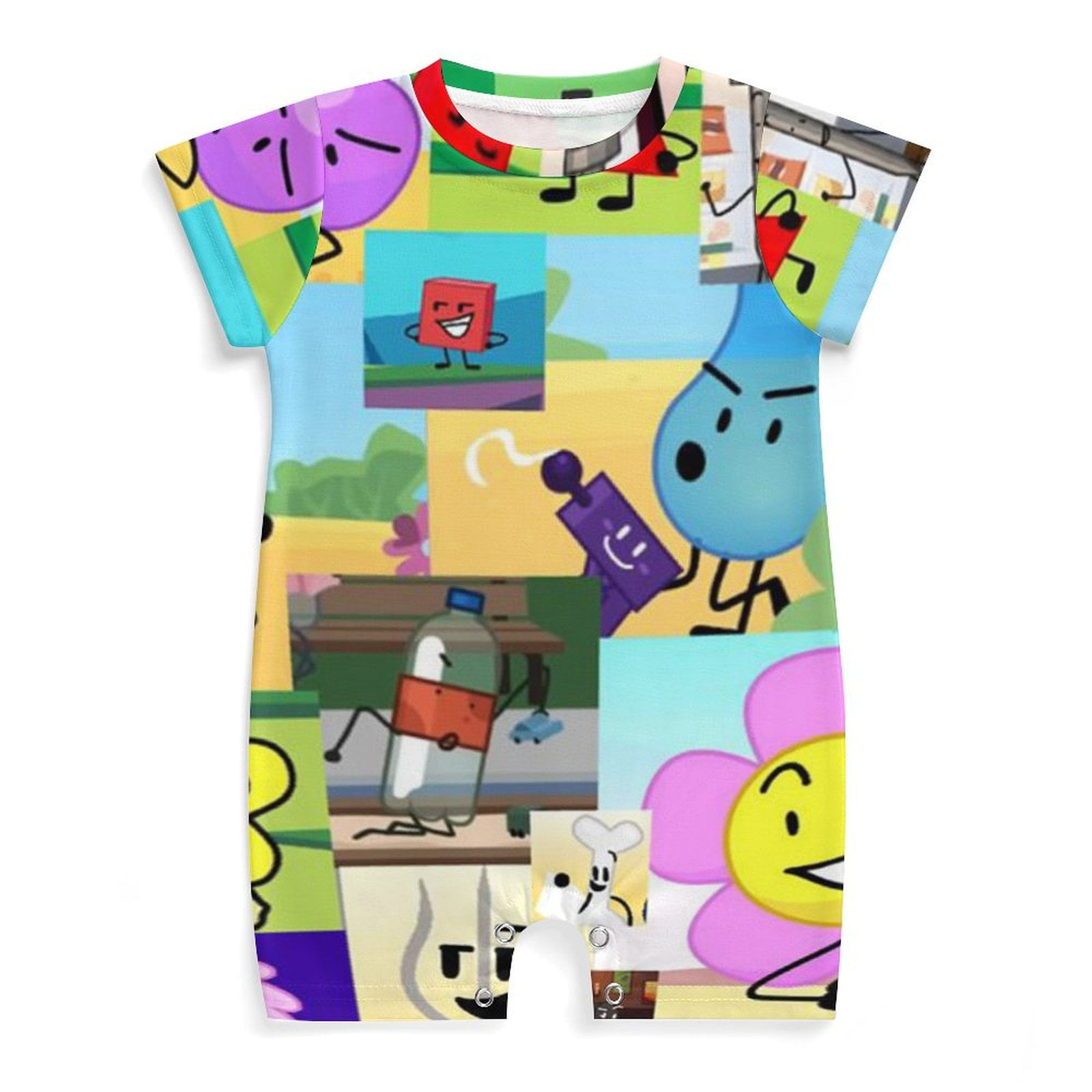 Cartoon Battle For Dream Island BFDI Baby Romper Jumpsuit Summer Short ...