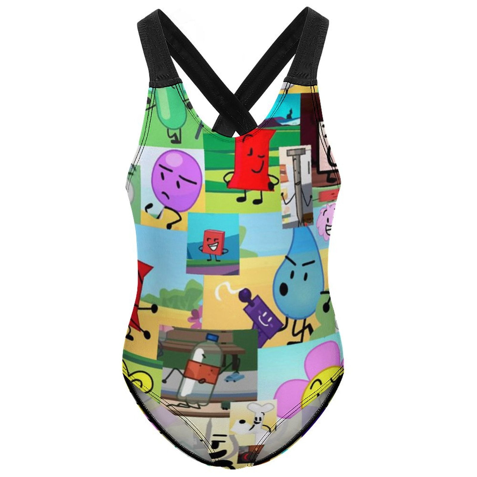 Cartoon Battle For Dream Island BFDI Children's One-piece Swimsuit ...